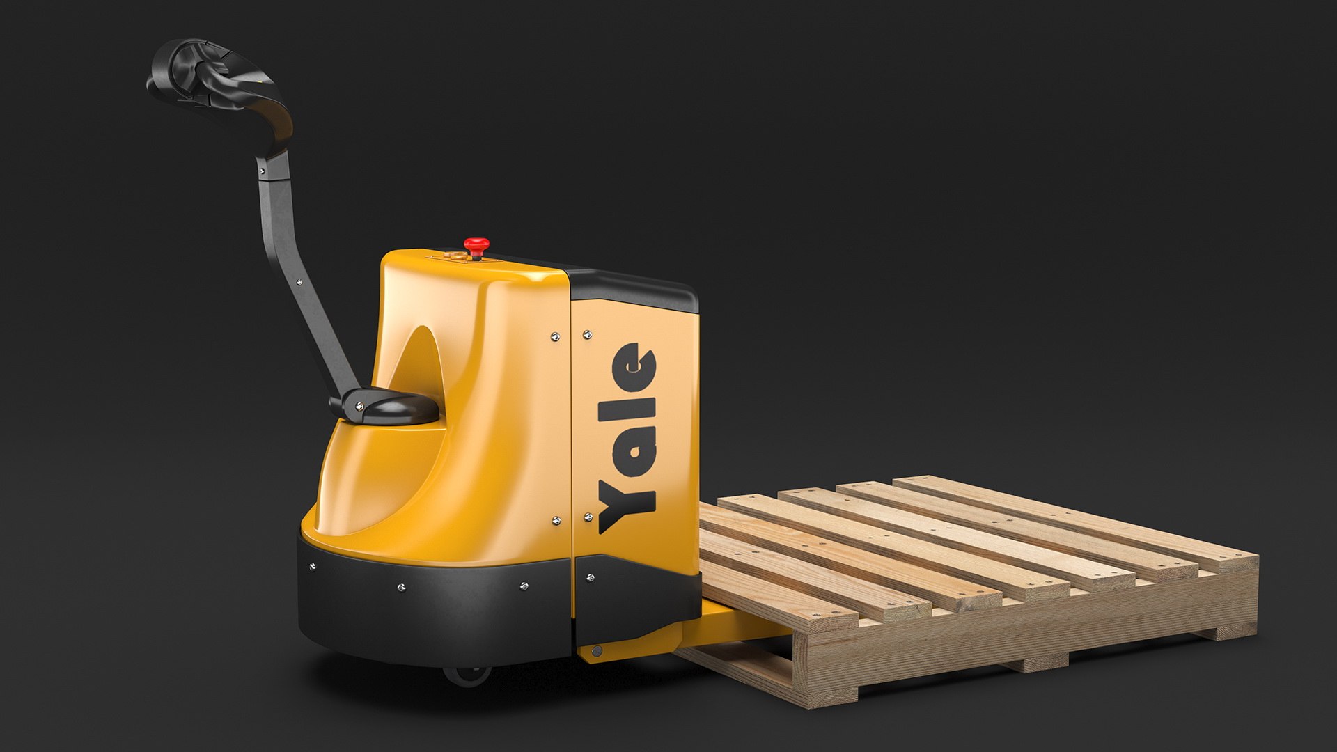 Self Propelled Electric Pallet Jack And Pallet Rigged For Maya 3D Model ...
