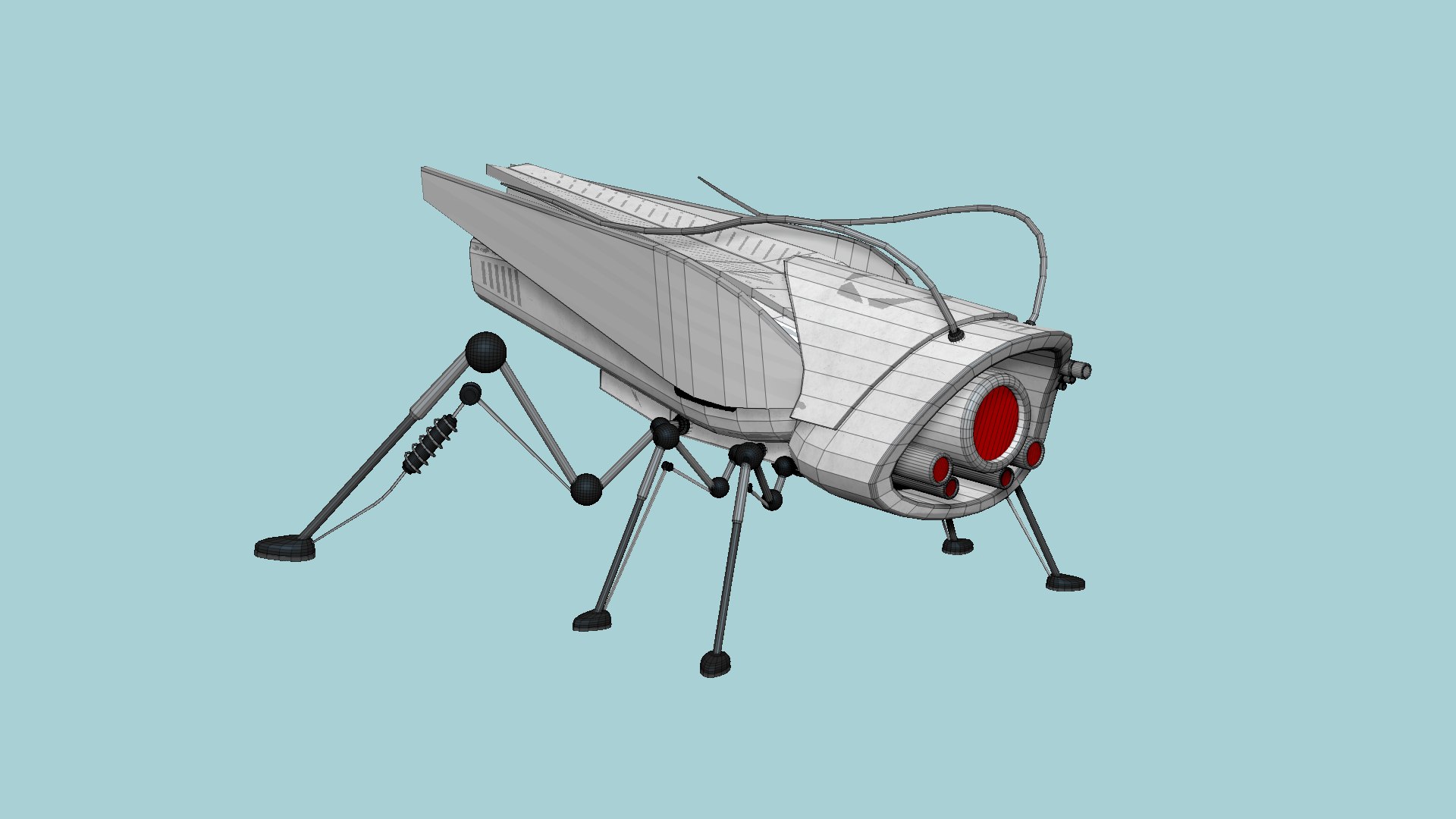 3D Insect Robot F01 Steel - SciFi Character Design - TurboSquid 1878533