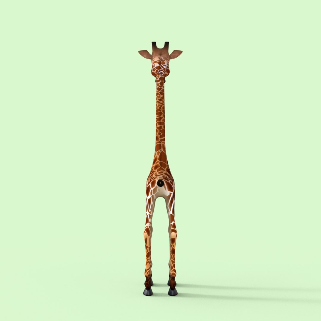 3D Cartoon Giraffe Rigged - TurboSquid 2017130