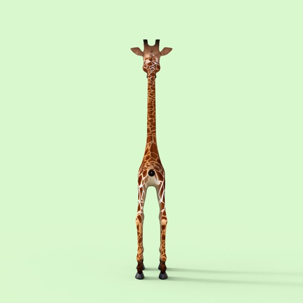 modelo 3d Jirafa de dibujos animados aparejada - TurboSquid 2017130