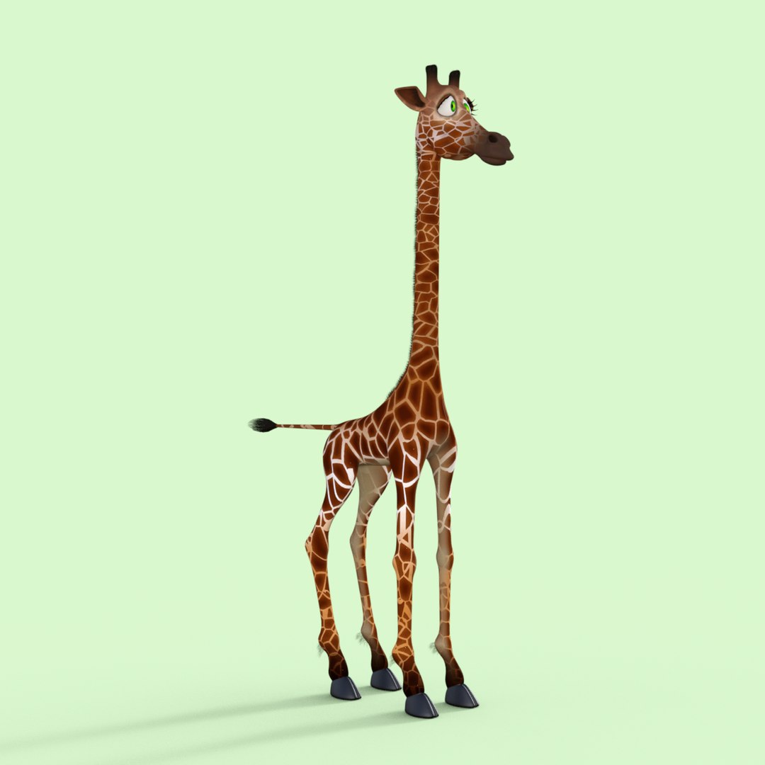 3D Cartoon Giraffe Rigged - TurboSquid 2017130