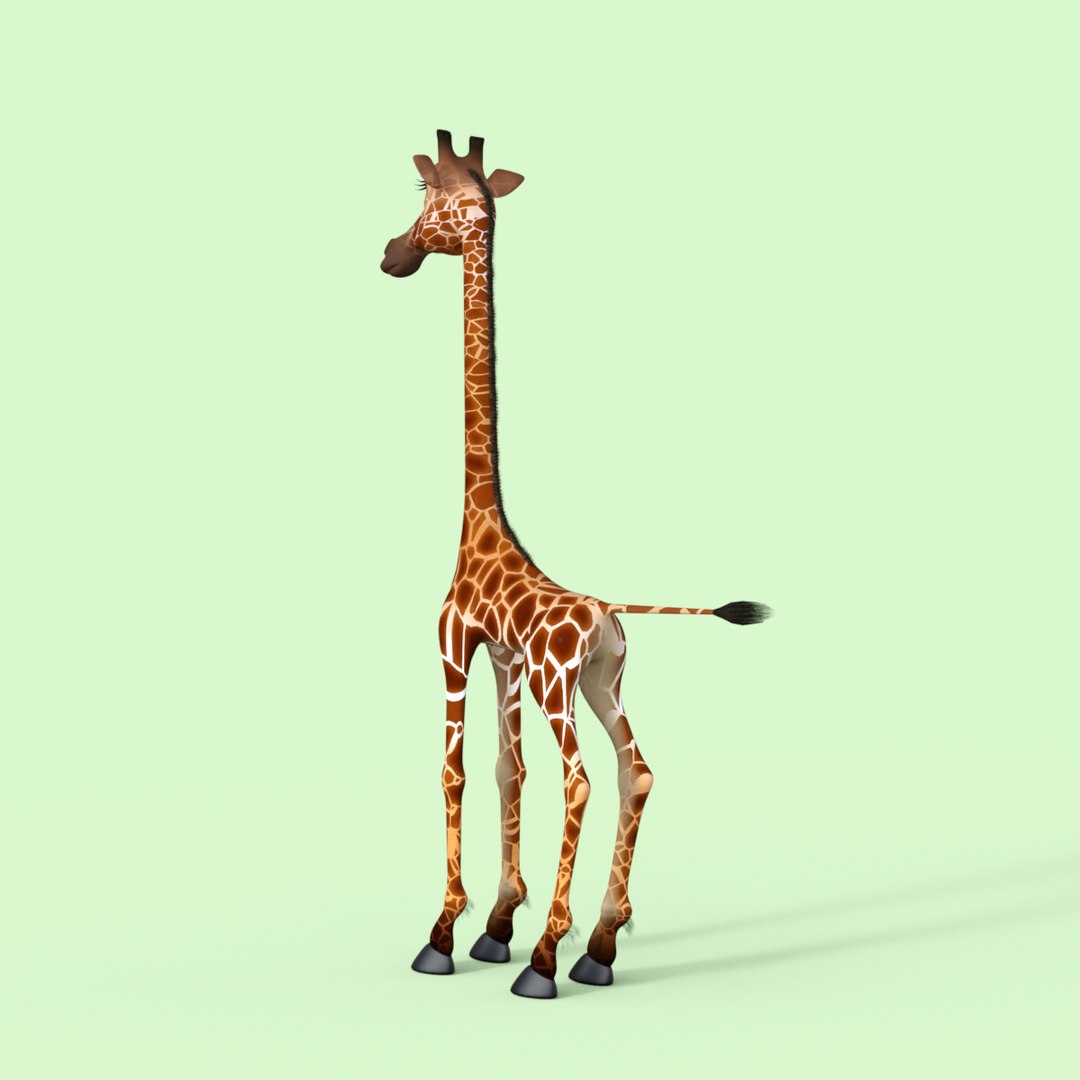 3D Cartoon Giraffe Rigged - TurboSquid 2017130