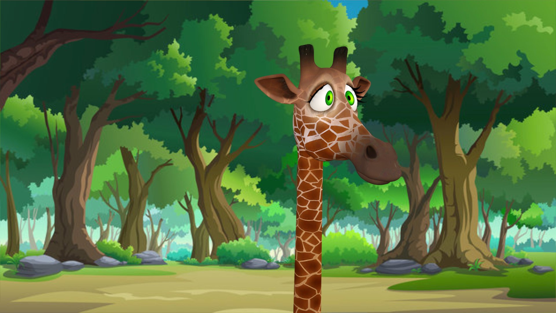 3D Cartoon Giraffe Rigged - TurboSquid 2017130