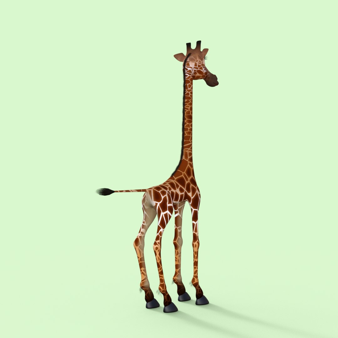 3D Cartoon Giraffe Rigged - TurboSquid 2017130