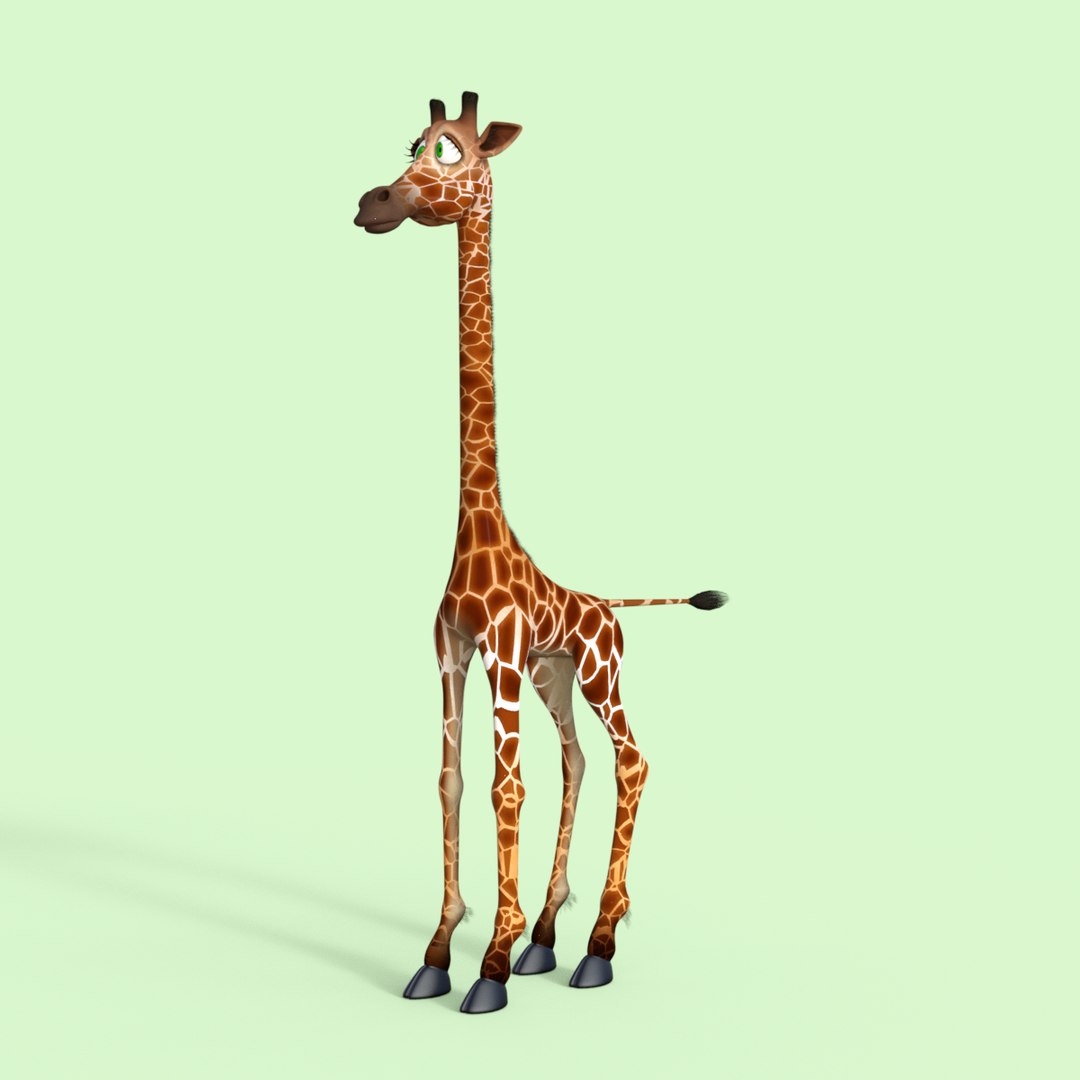 3D Cartoon Giraffe Rigged - TurboSquid 2017130