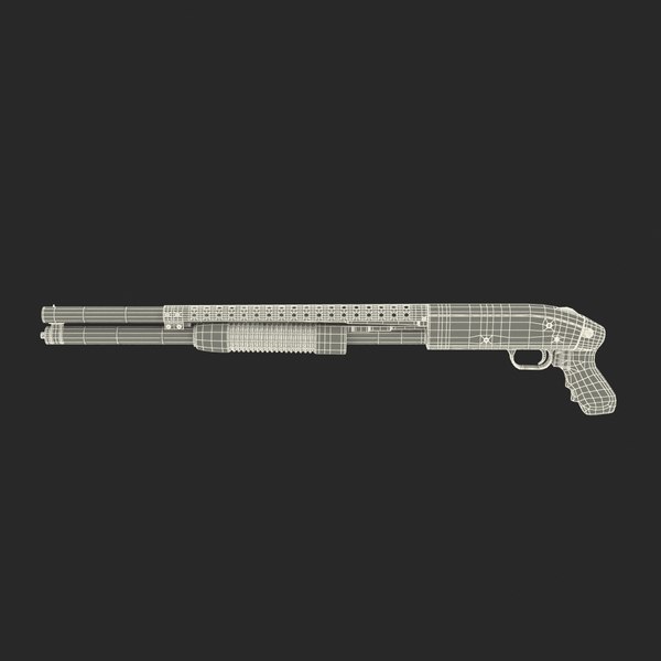 3d model of shotgun modeled realistic