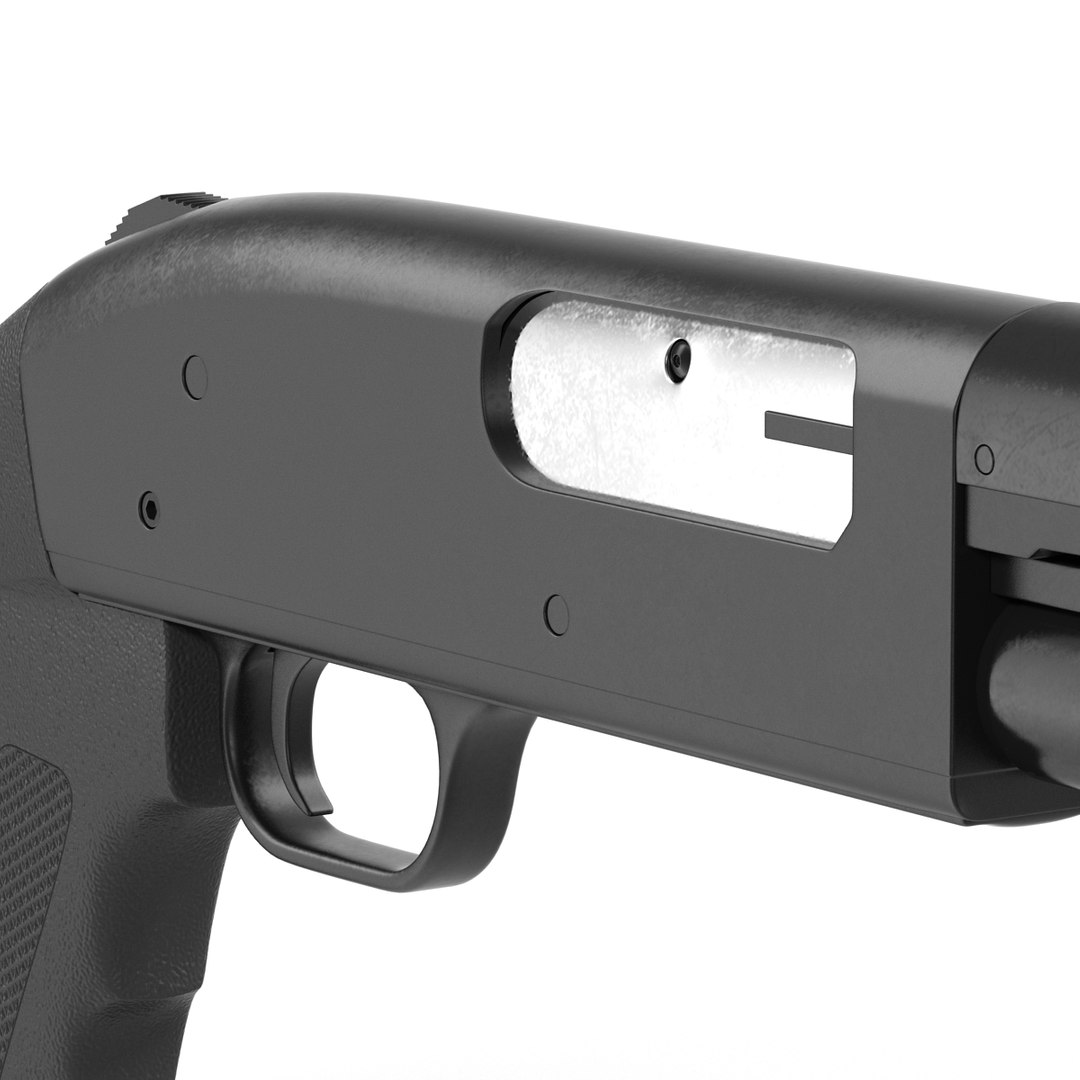 3d model of shotgun modeled realistic