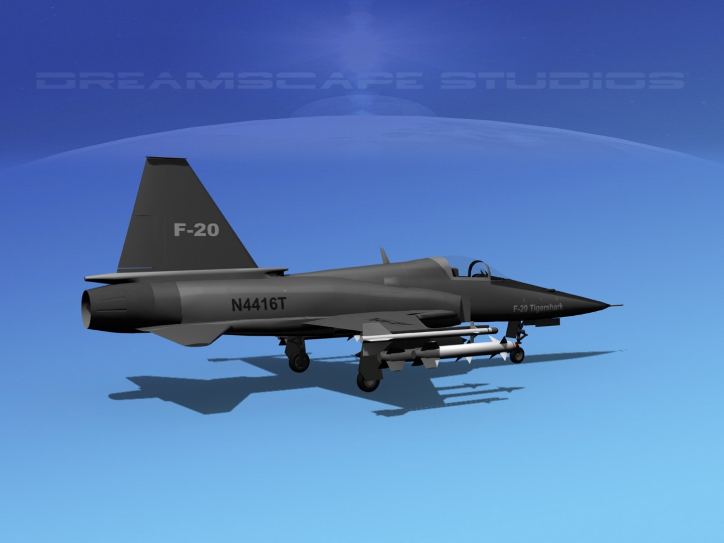 3d Northrop Tigershark F-20 Fighter Model