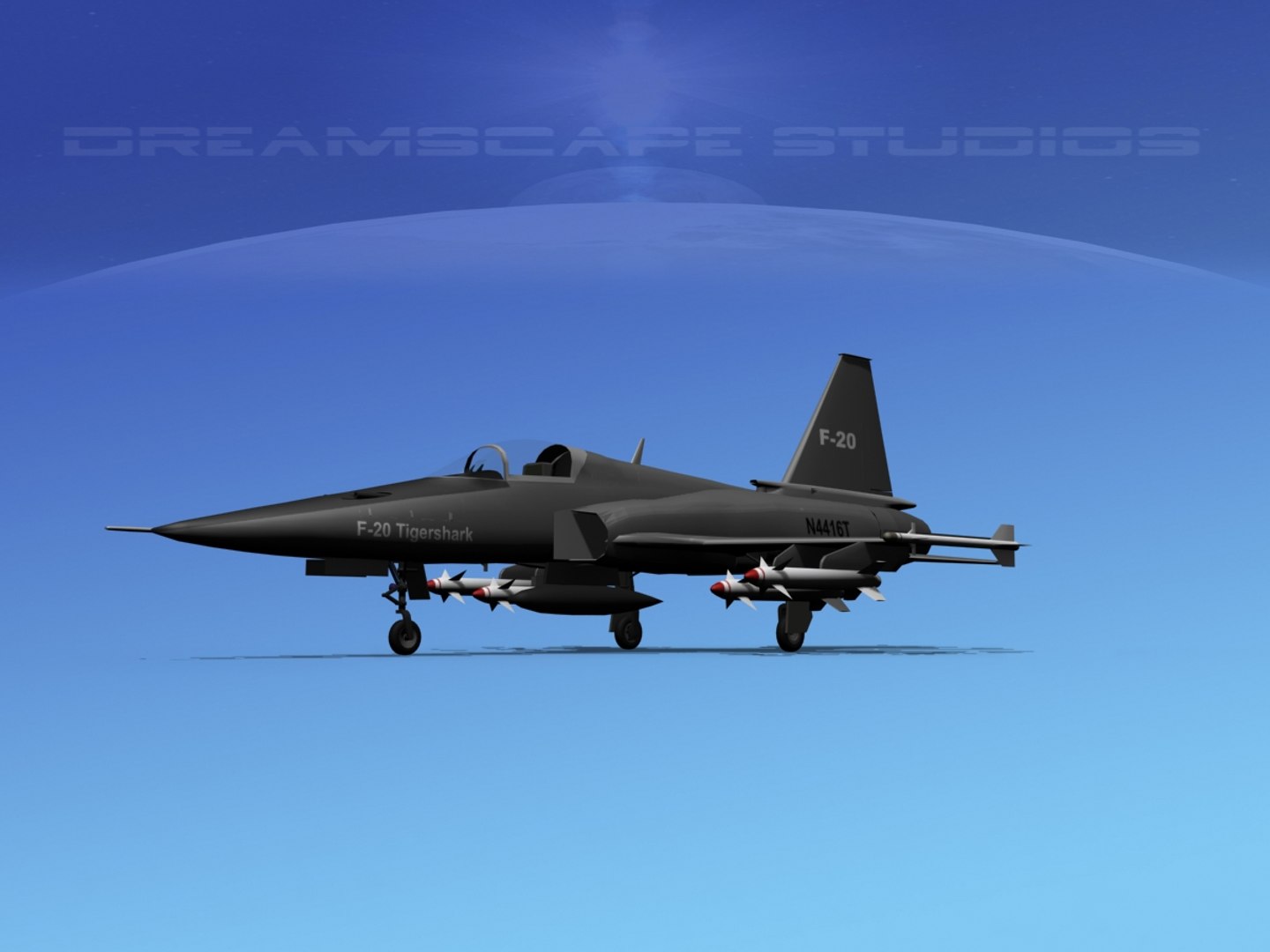 3d Northrop Tigershark F-20 Fighter Model