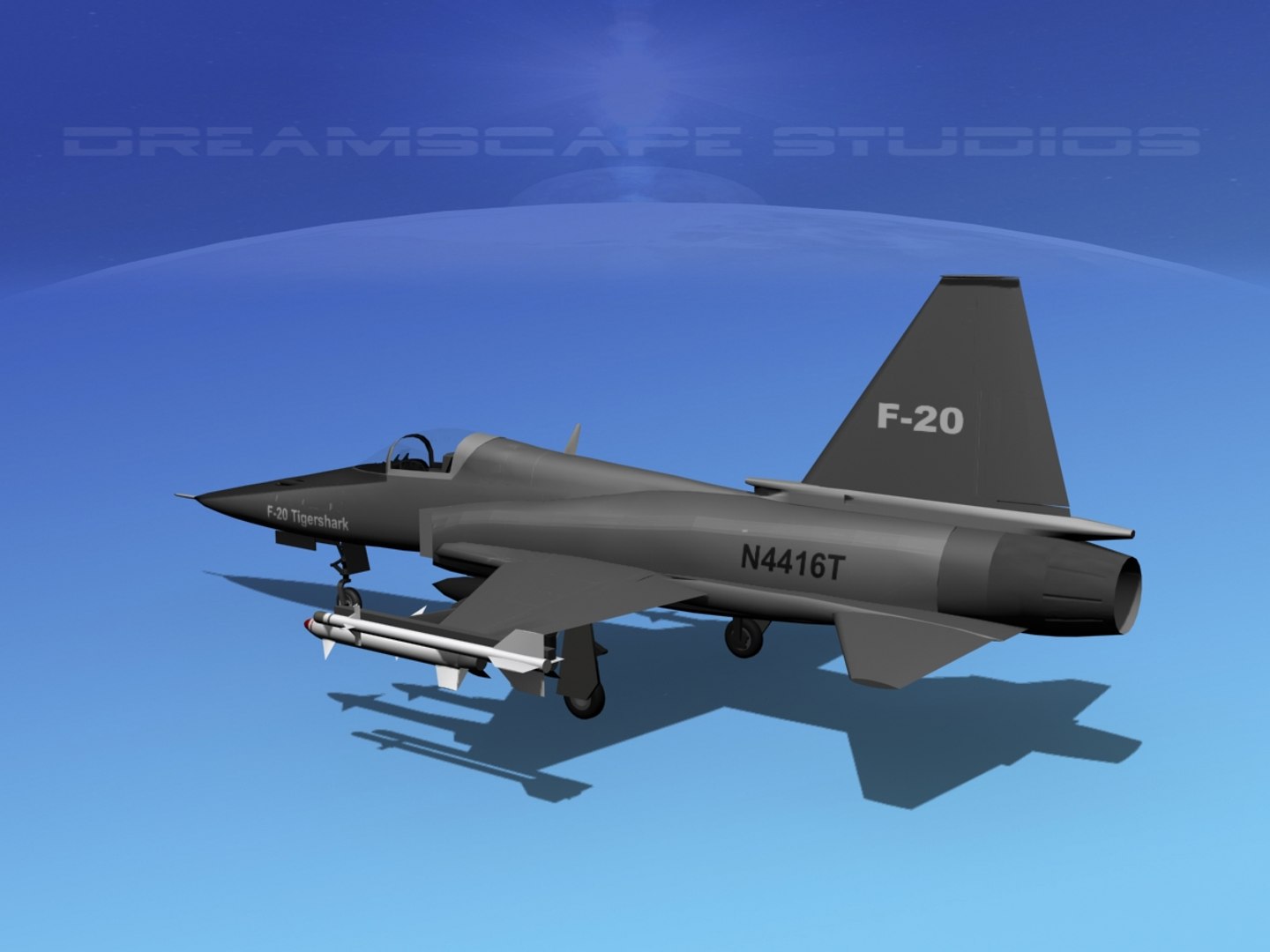3d Northrop Tigershark F-20 Fighter Model
