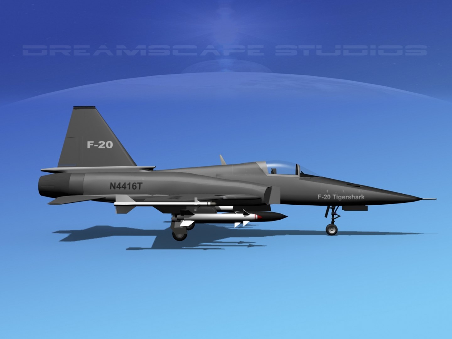 3d Northrop Tigershark F-20 Fighter Model