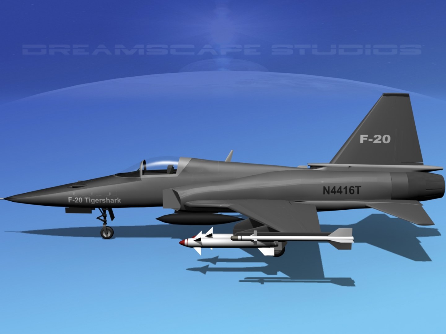 3d Northrop Tigershark F-20 Fighter Model