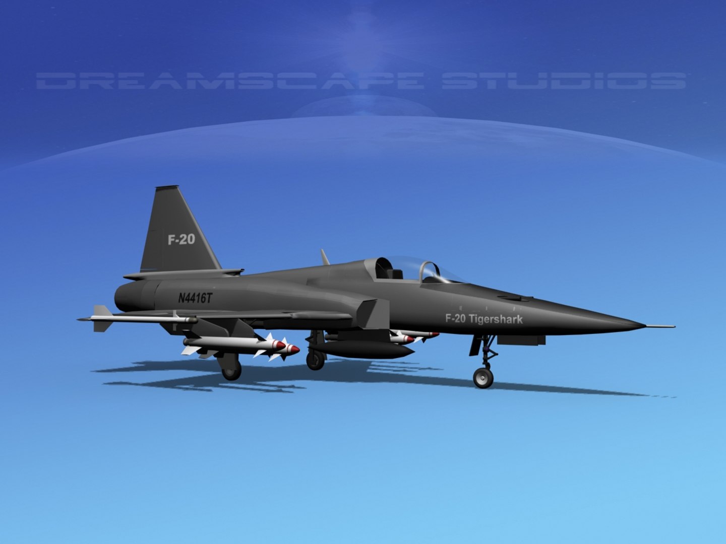 3d Northrop Tigershark F-20 Fighter Model