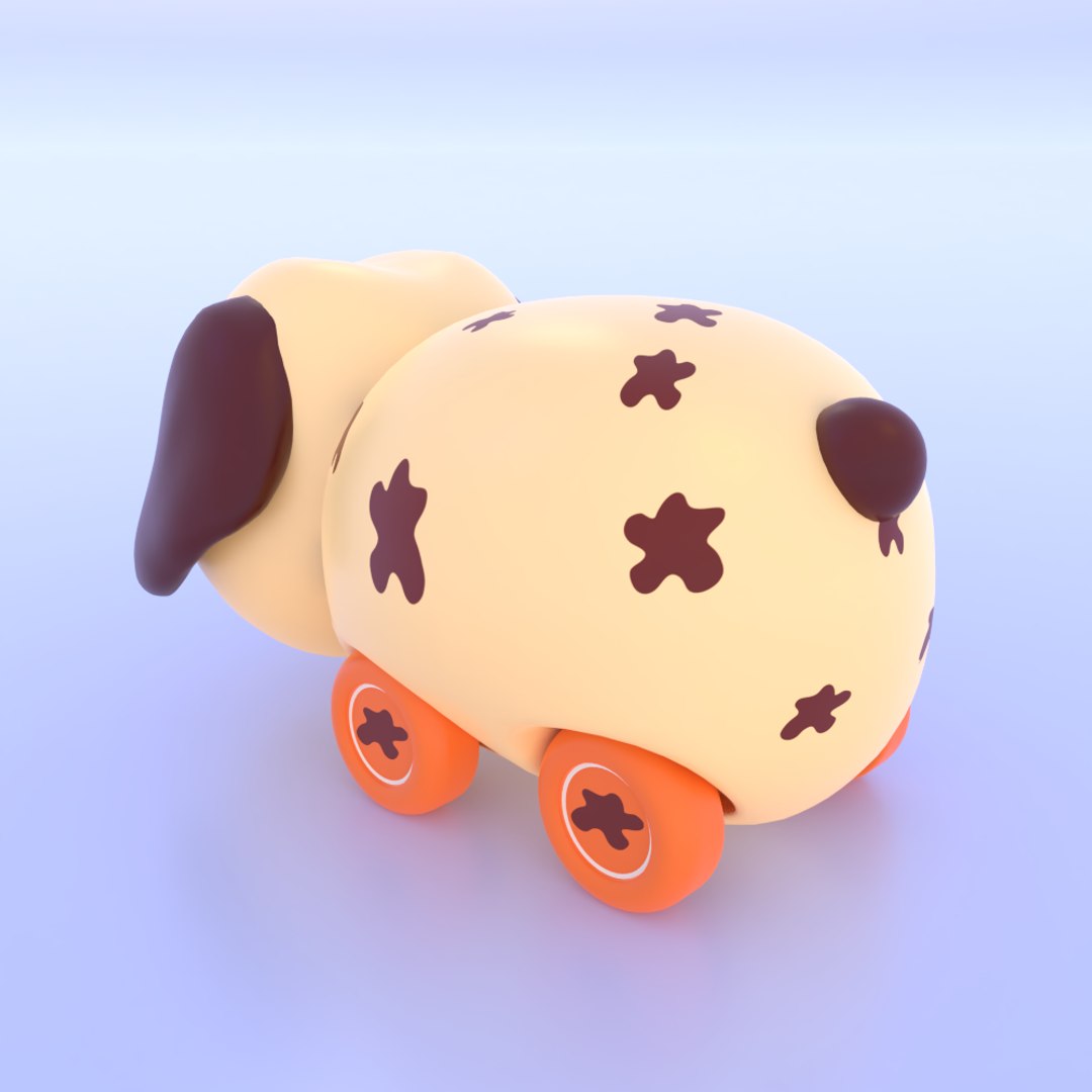 3D cute toy dog wheels - TurboSquid 1523041