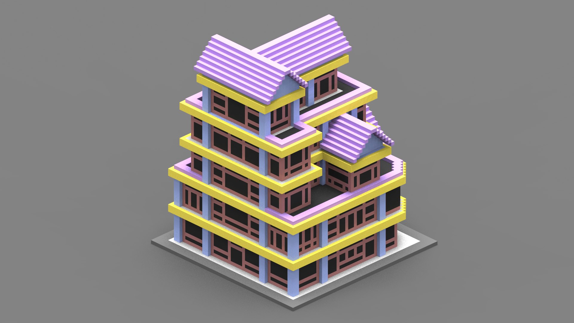 Voxel House 3D Model - TurboSquid 1352838