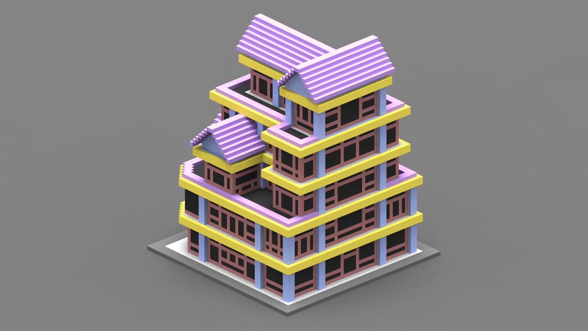 Voxel House 3D Model - TurboSquid 1352838