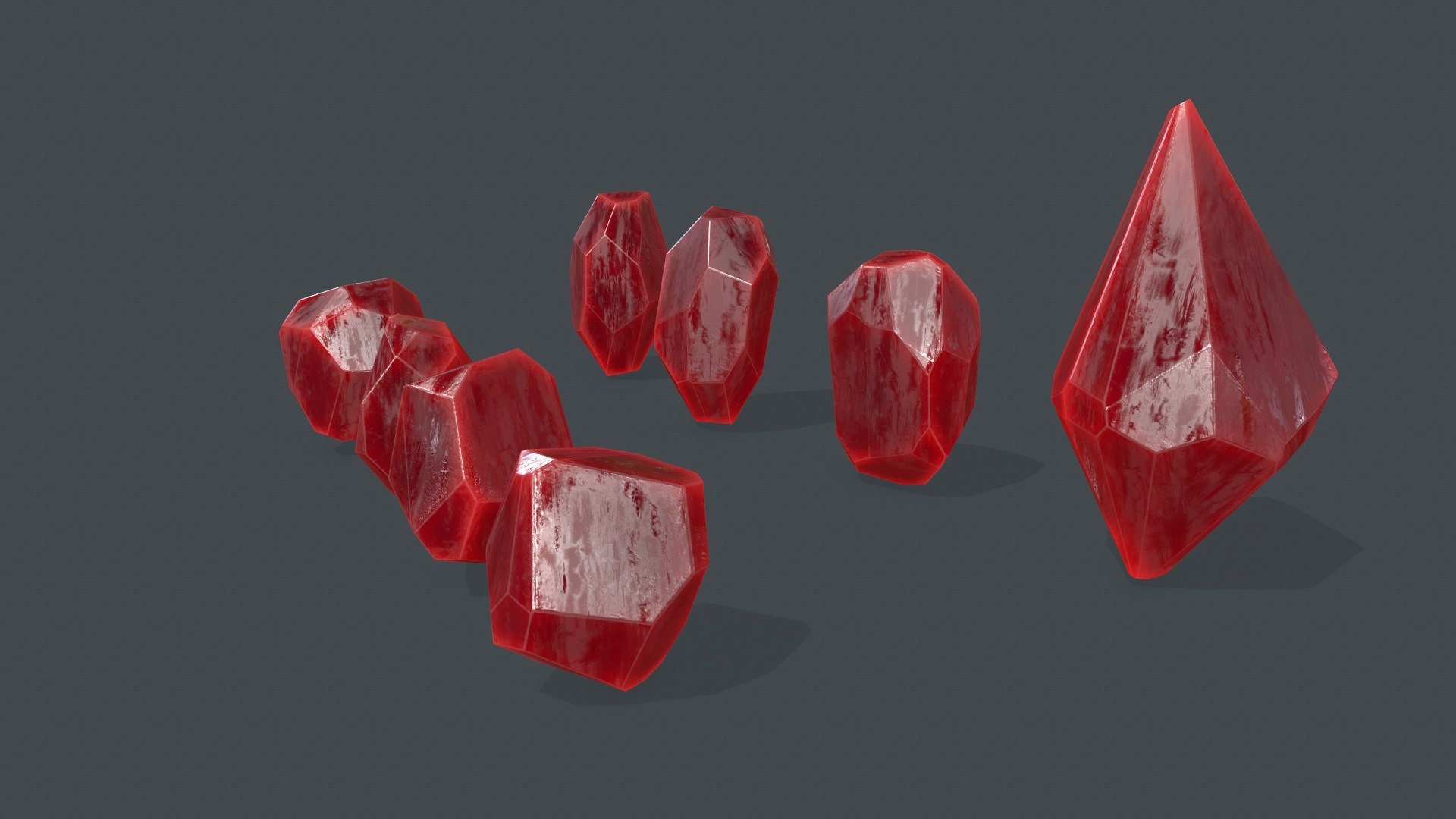 3D crystal set - TurboSquid 2070468