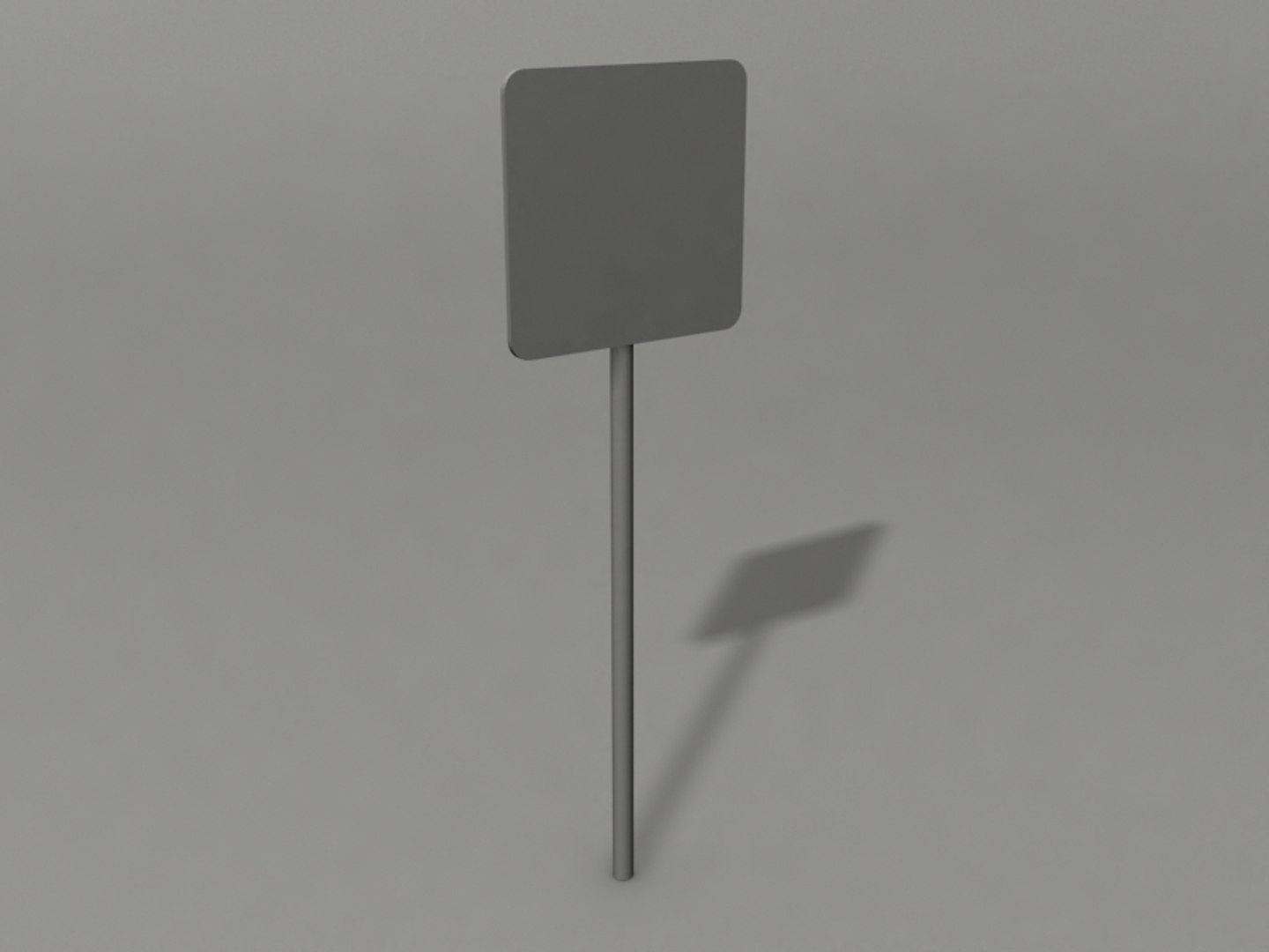 3d Bus Stop Sign Model