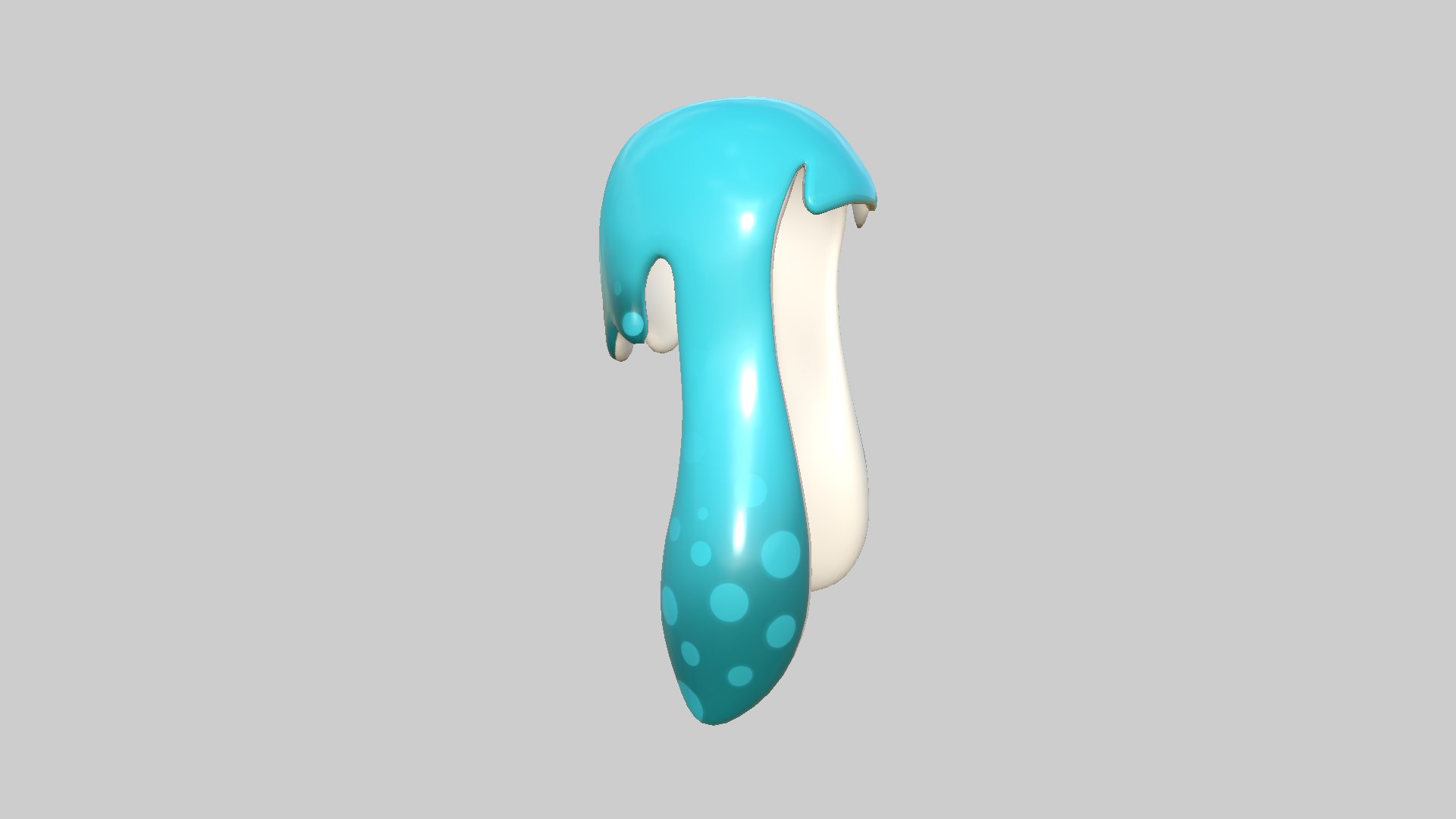 3D Inkling Hair 05 Light Blue - Splatoon Character Design - TurboSquid ...