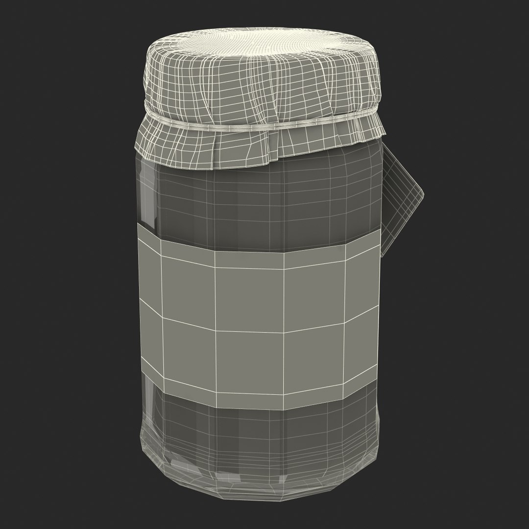 black tea glass jar 3d model