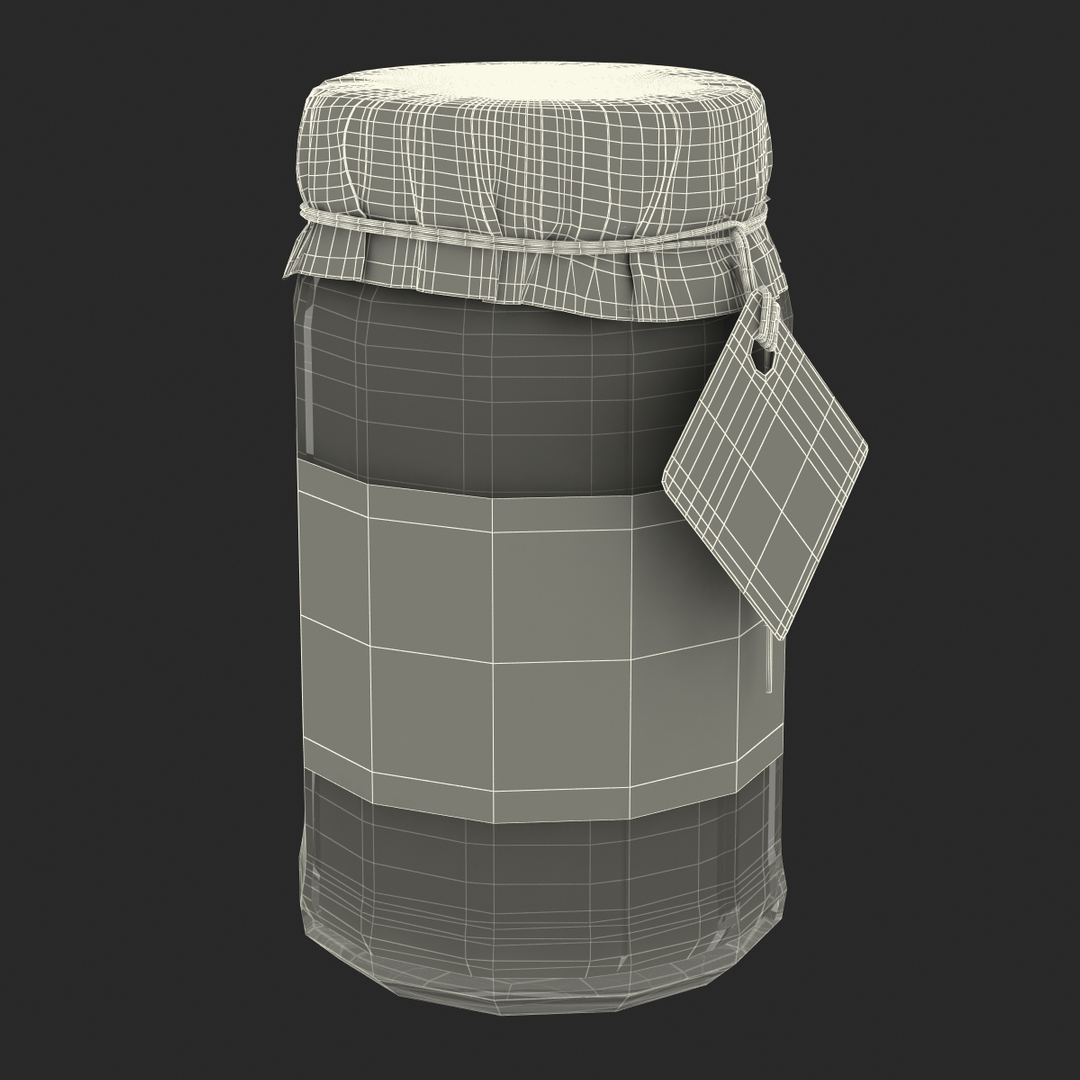 black tea glass jar 3d model