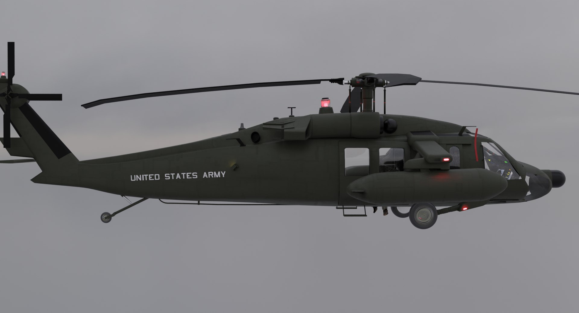 Black Hawk Helicopter With Pilots Model - TurboSquid 2104810