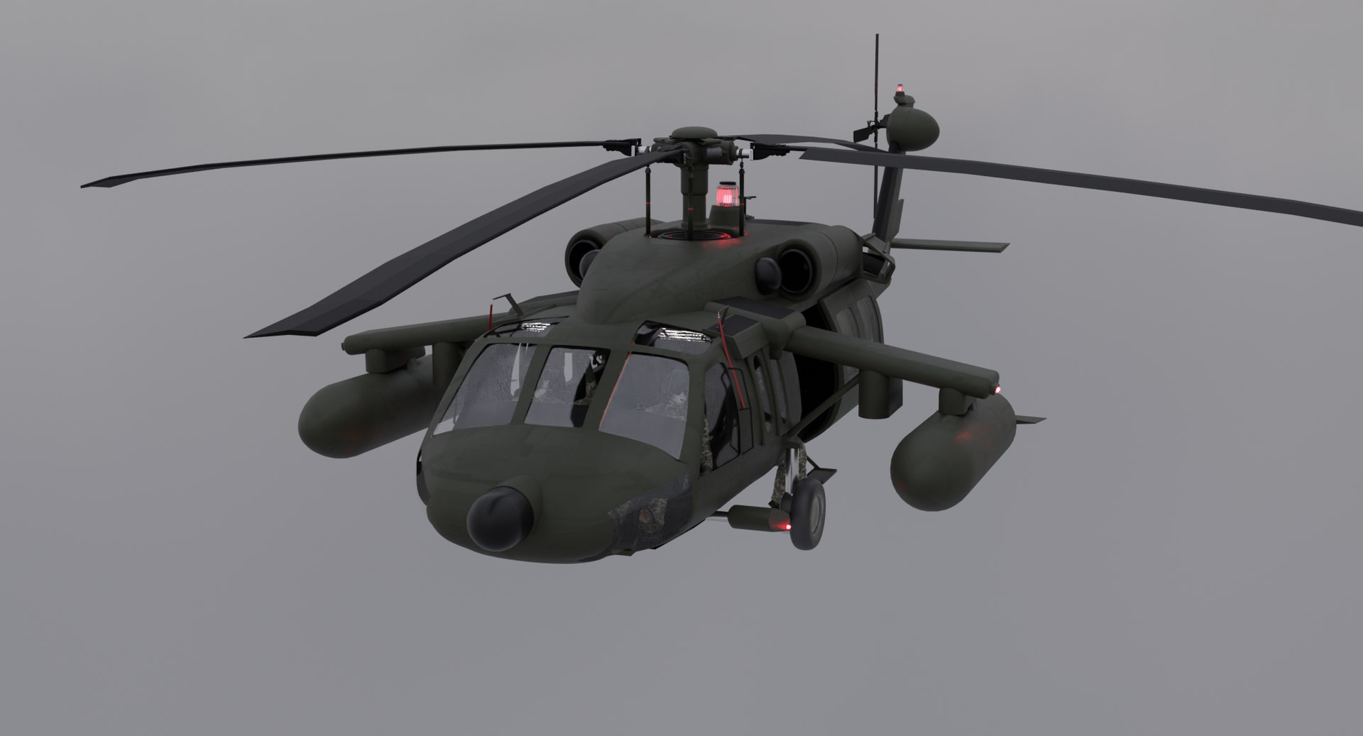 Black Hawk Helicopter With Pilots Model - TurboSquid 2104810