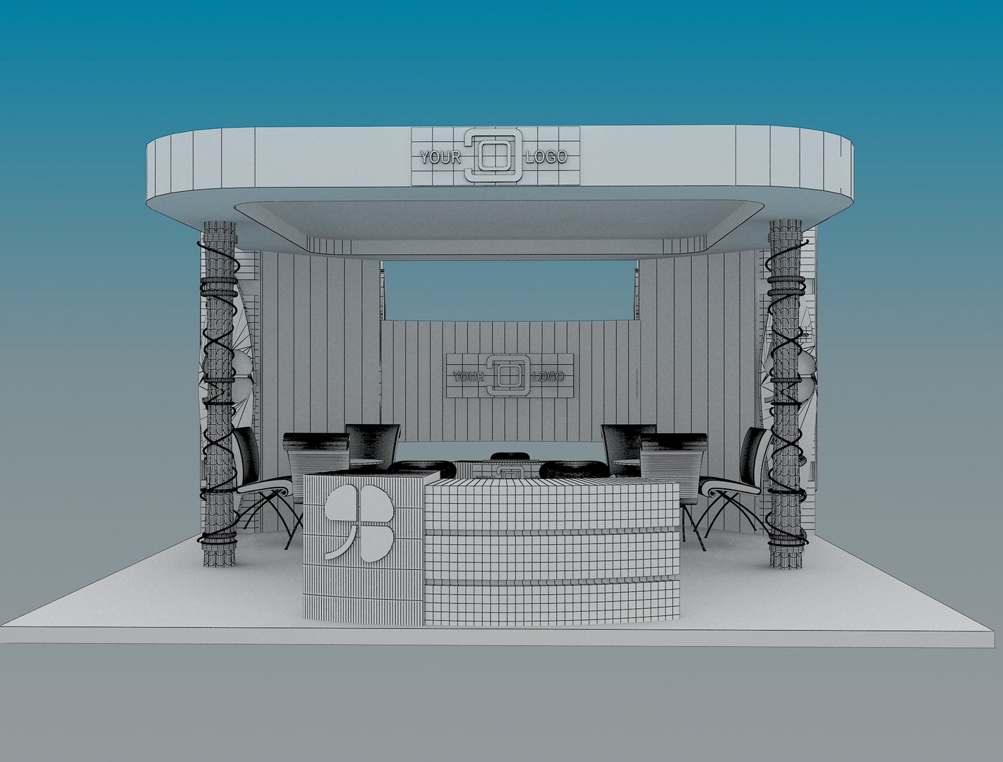 3D Booth Exhibition Stand a596h - TurboSquid 1795112