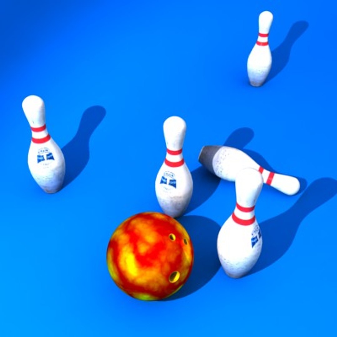 Bowling Scene Kit 3d Model