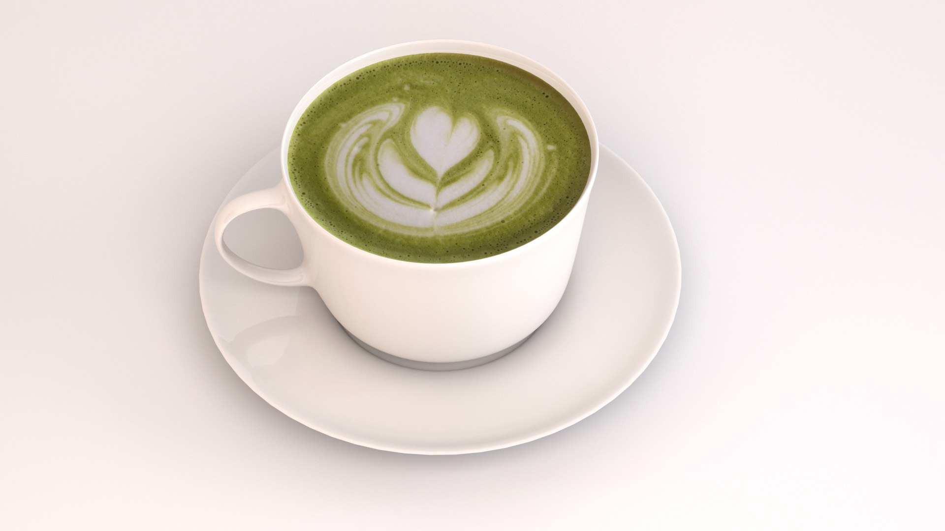 3D Matcha Green Tea Latte Model - TurboSquid 1513675