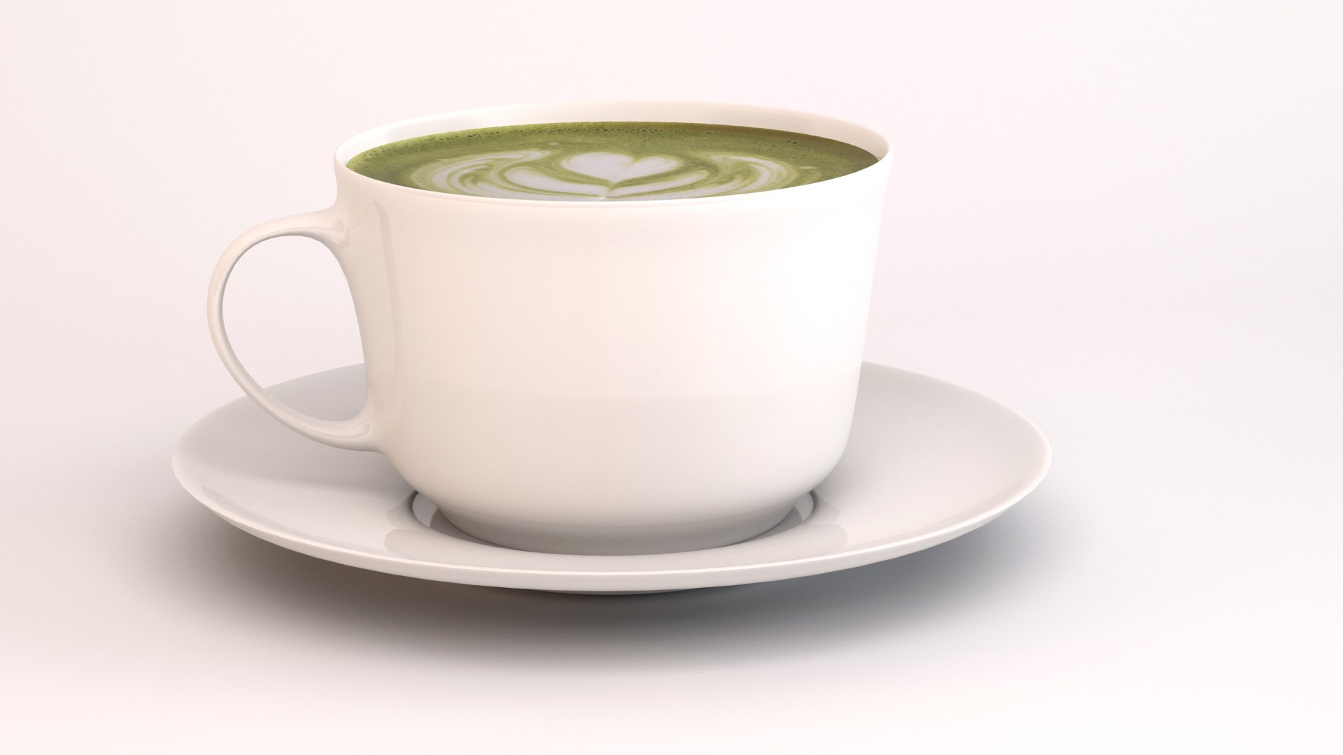3D Matcha Green Tea Latte Model - TurboSquid 1513675