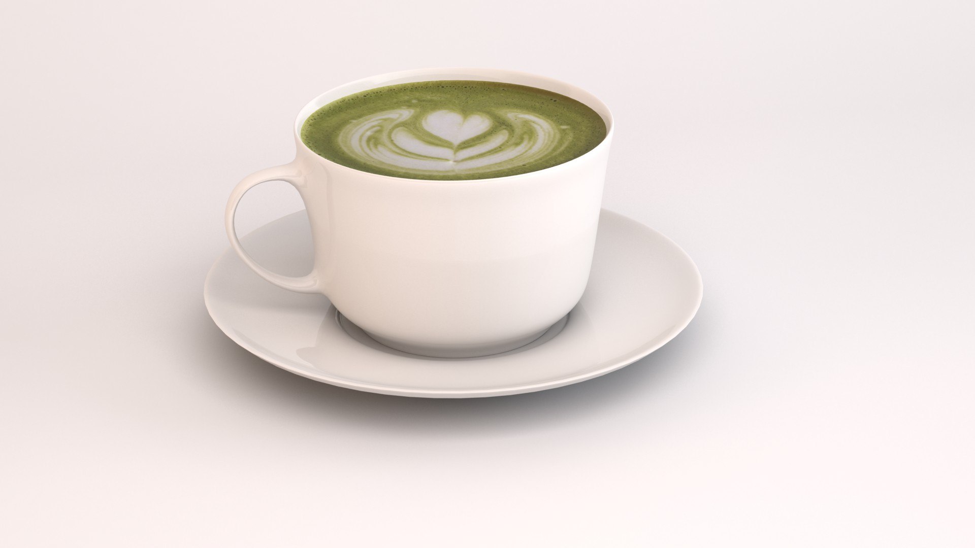 3D Matcha Green Tea Latte Model - TurboSquid 1513675