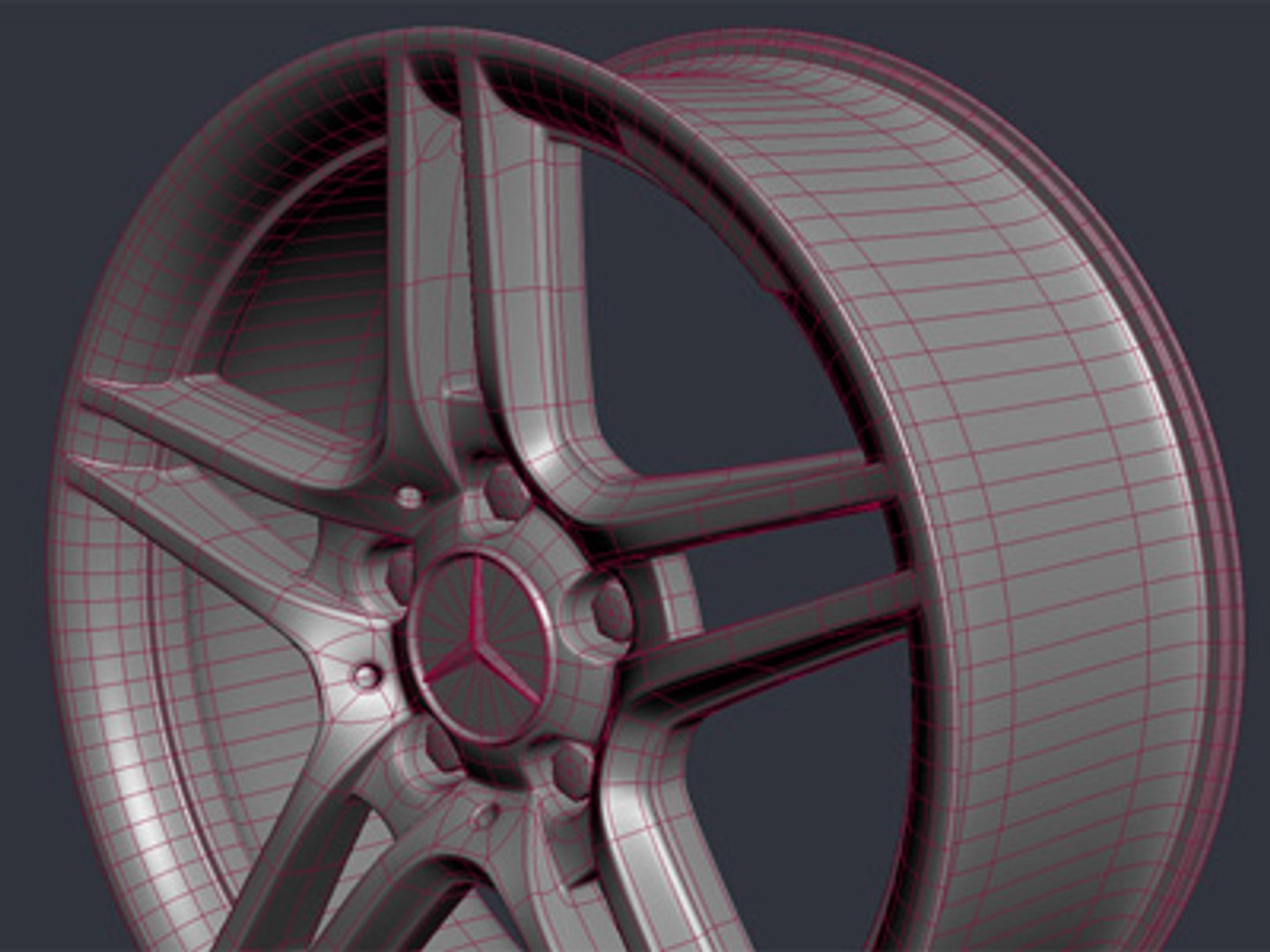 Mercedes-benz Wheel Rim Mercedes C 3d Model