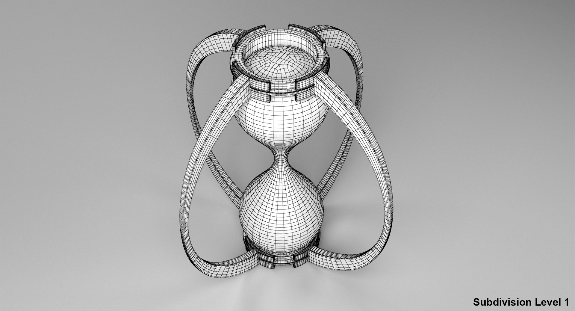 3d Hourglass Glass Model