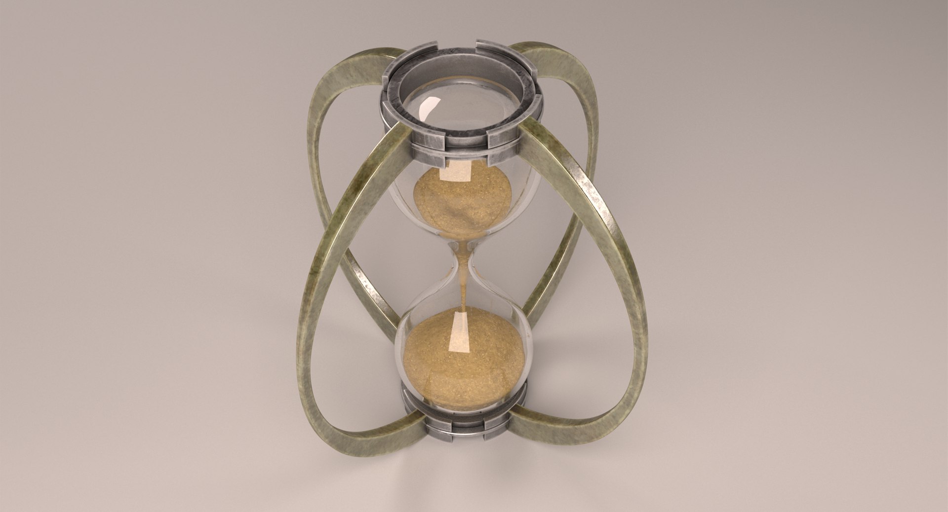 3d Hourglass Glass Model