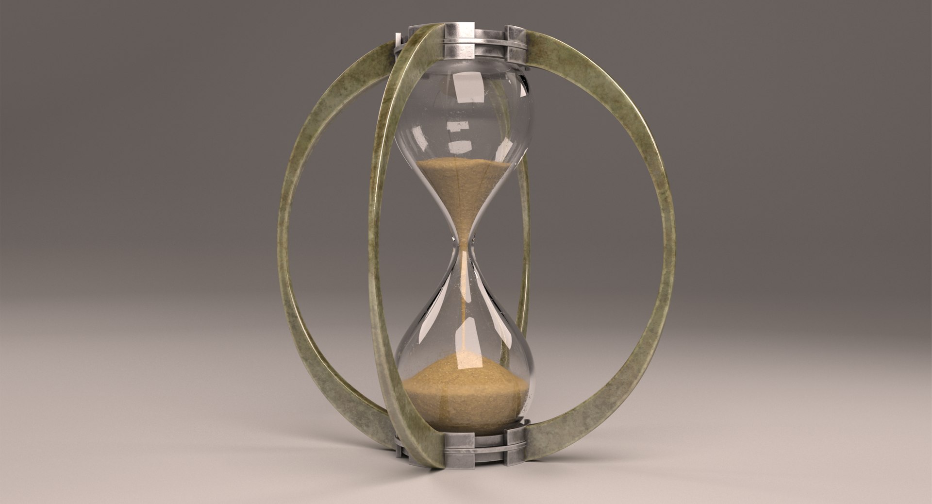 3d Hourglass Glass Model