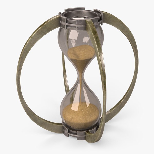 3d hourglass glass model