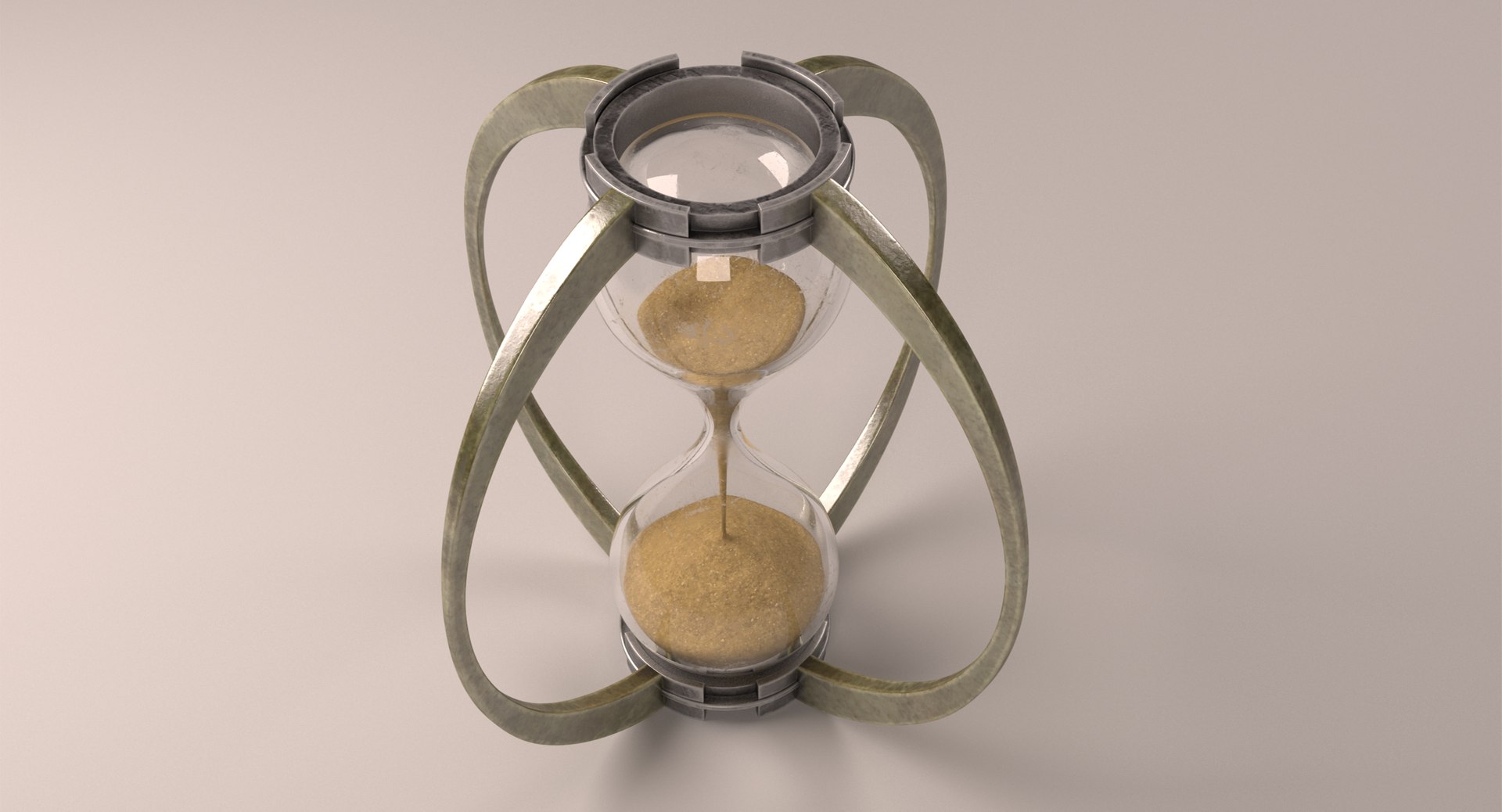 3d Hourglass Glass Model