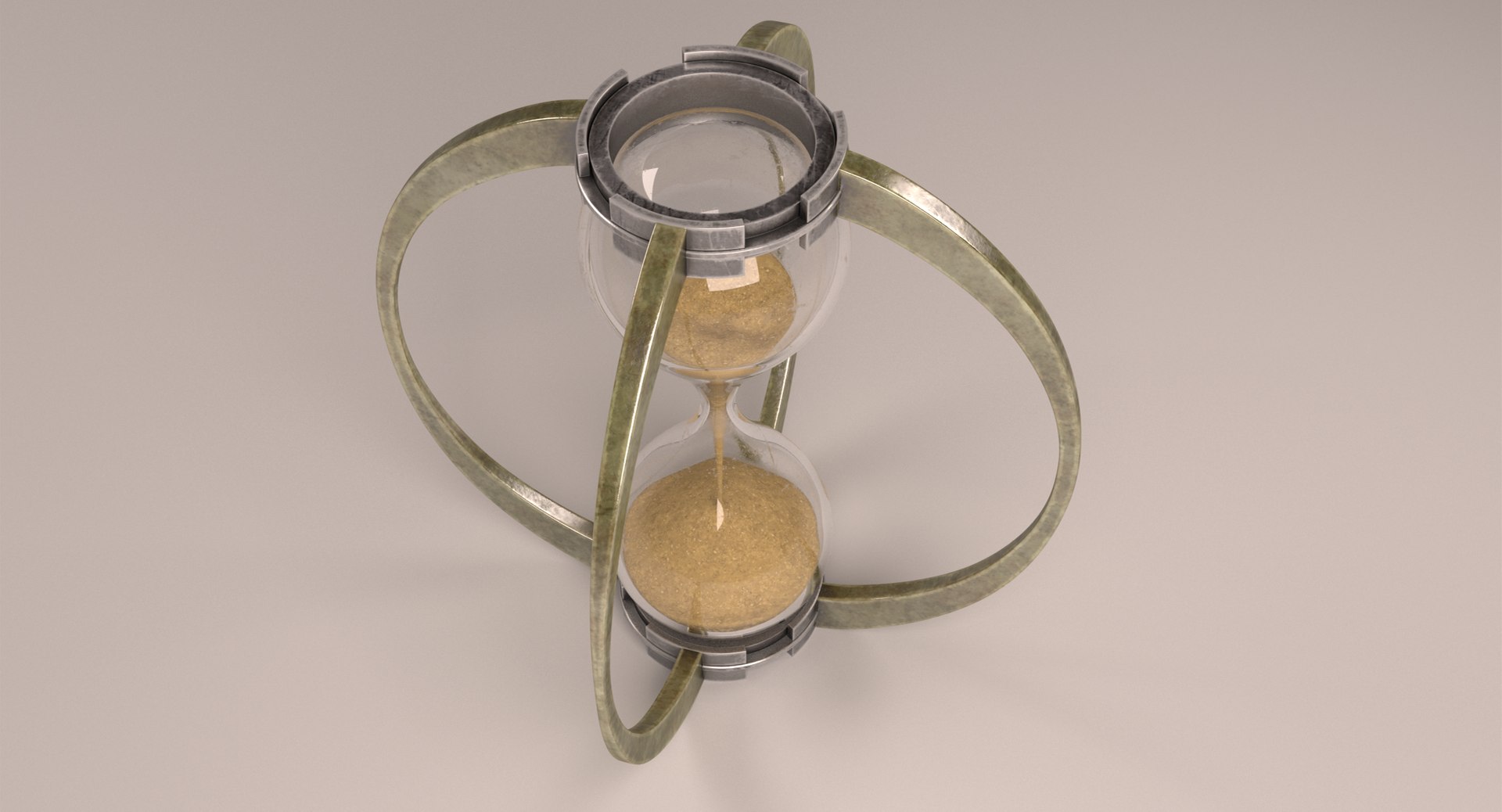 3d Hourglass Glass Model