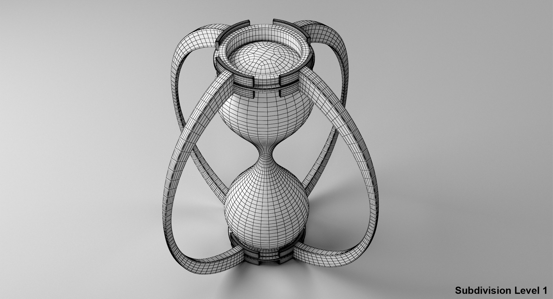 3d Hourglass Glass Model
