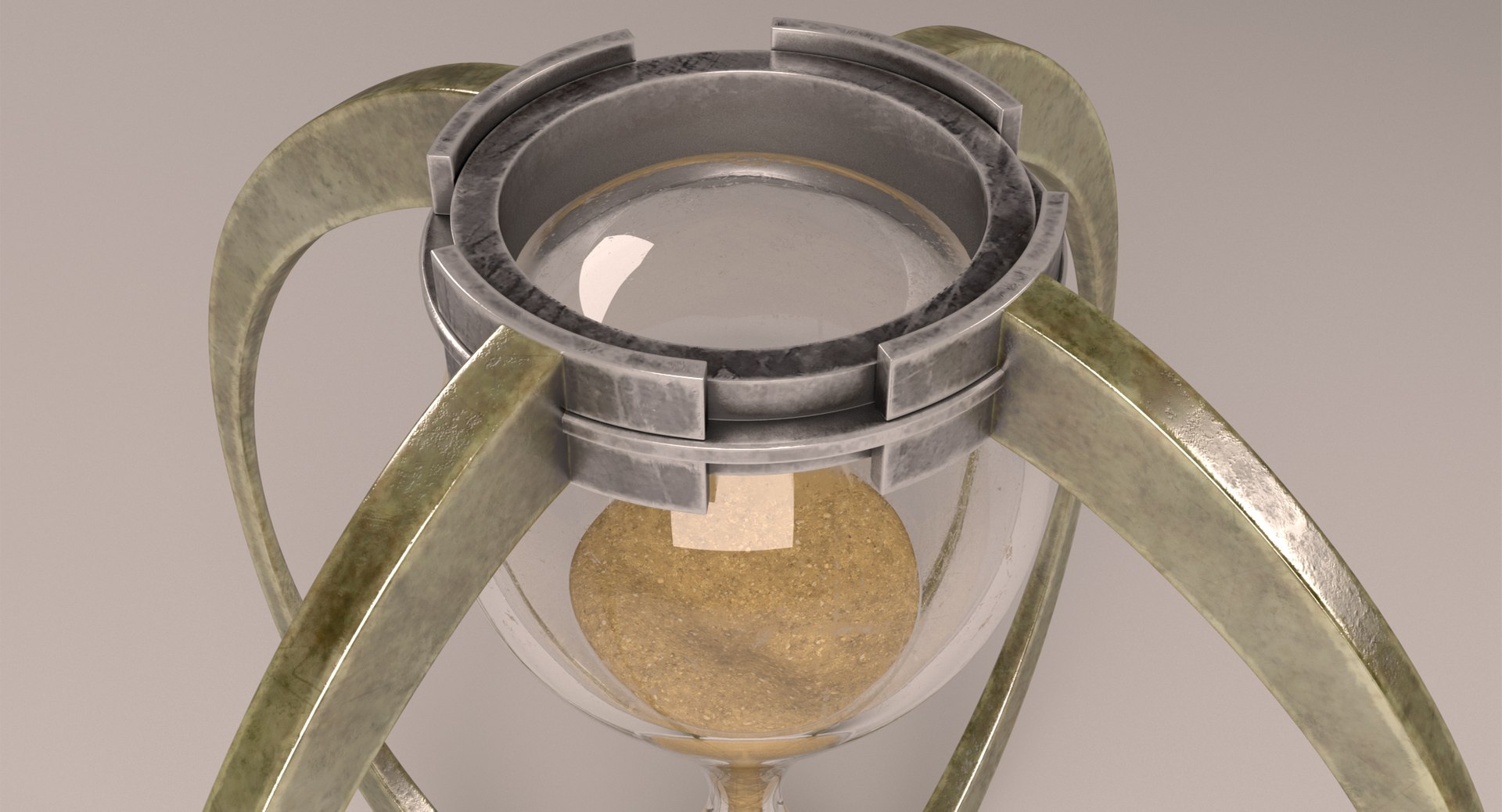 3d Hourglass Glass Model