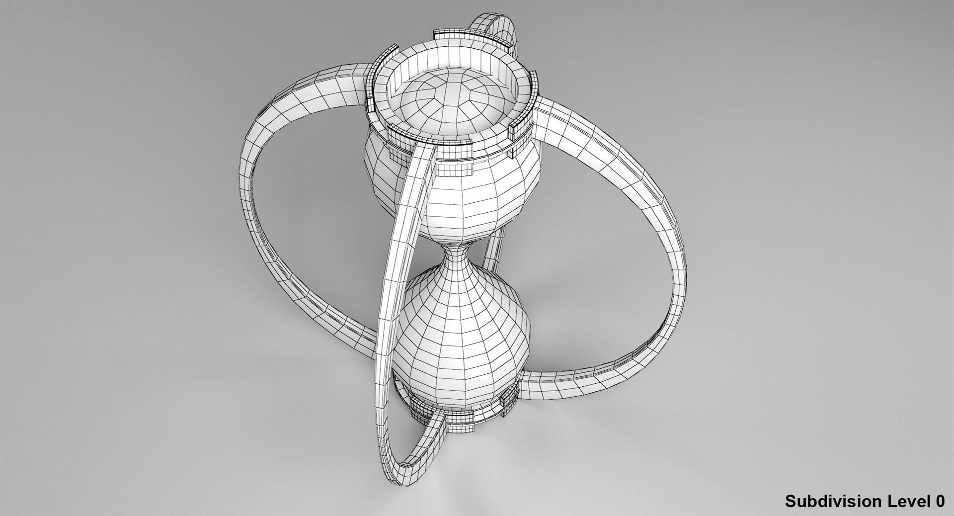3d Hourglass Glass Model