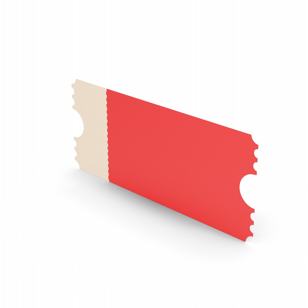 Red Ticket 3D model - TurboSquid 2170942