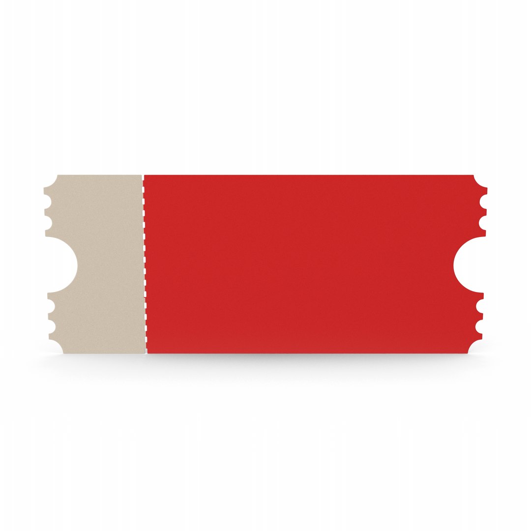 Red Ticket 3D model - TurboSquid 2170942