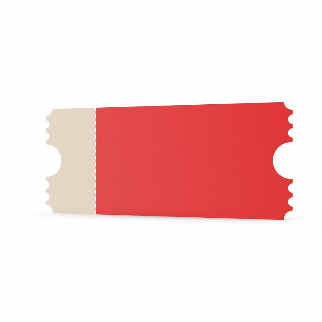 Red Ticket 3D model - TurboSquid 2170942