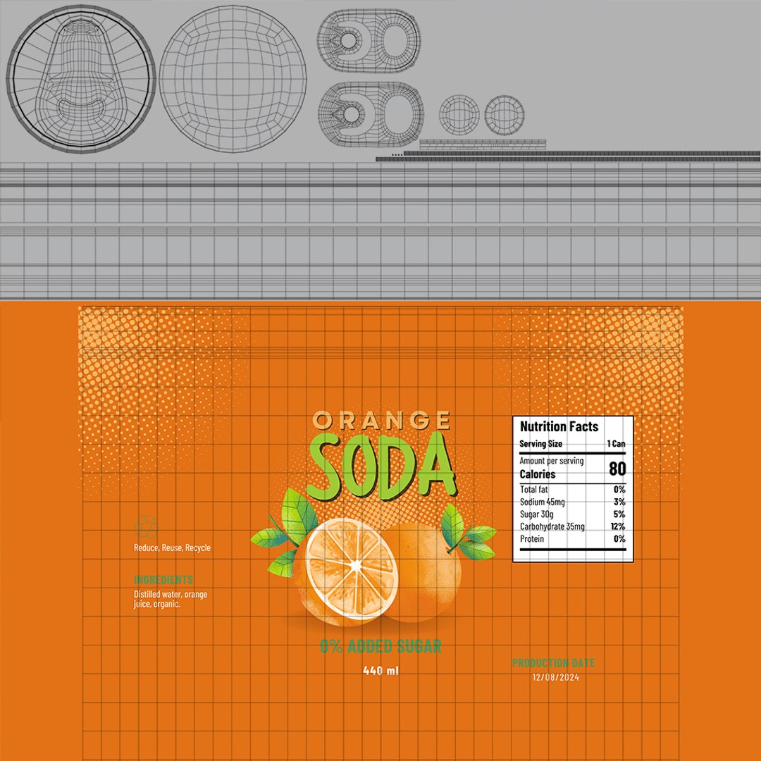 Standard Soda Can With Droplets 440ml 3D Model - TurboSquid 2242234