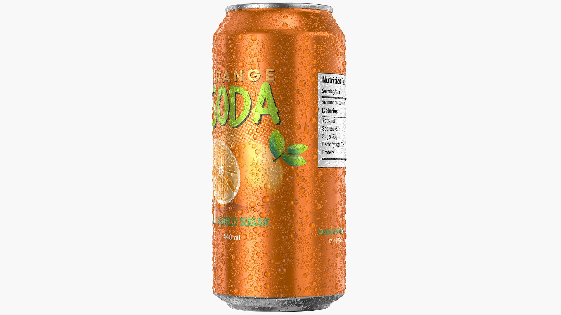 Standard Soda Can With Droplets 440ml 3D Model - TurboSquid 2242234