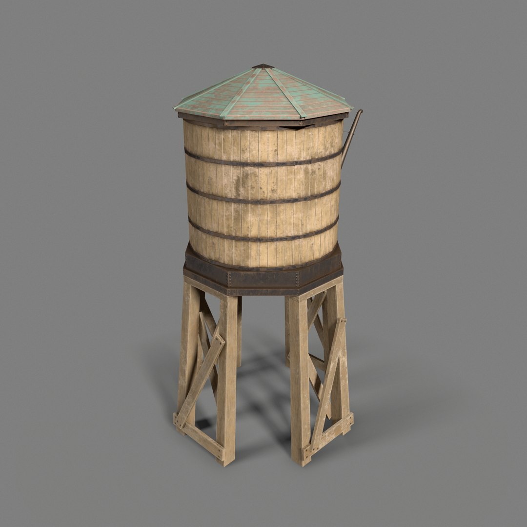 3D Water Tower Model - TurboSquid 1304655