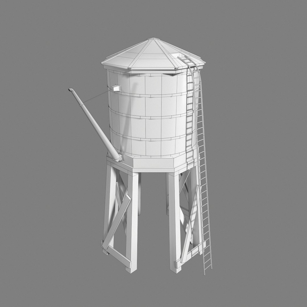 3D Water Tower Model - TurboSquid 1304655