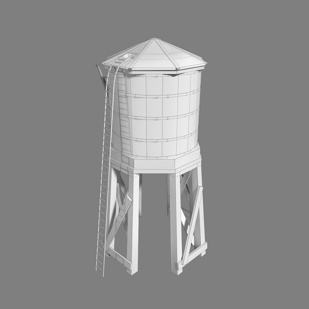 3D Water Tower Model - TurboSquid 1304655